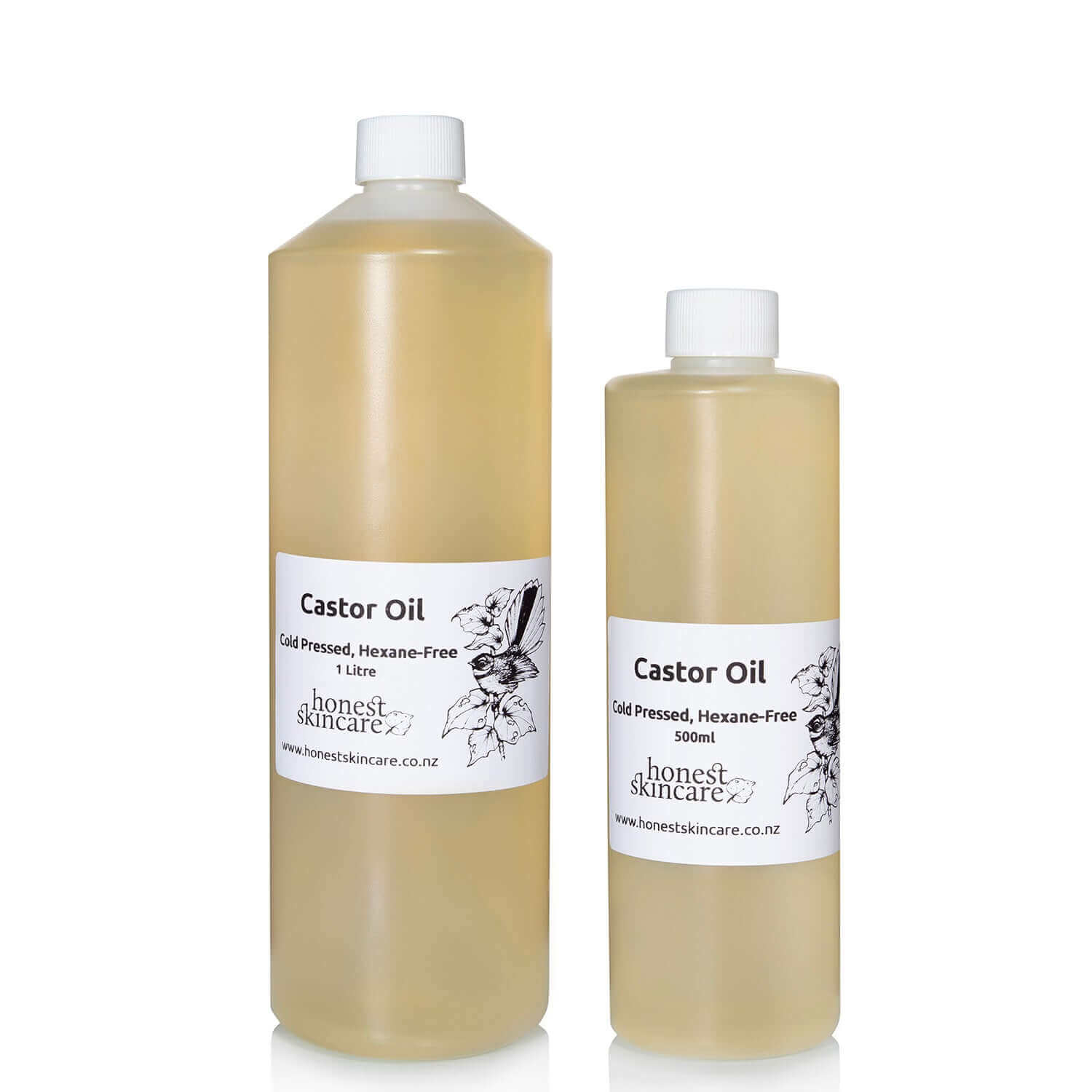 Castor Oil Organic Cold Pressed Hexane Free Glass Bottles